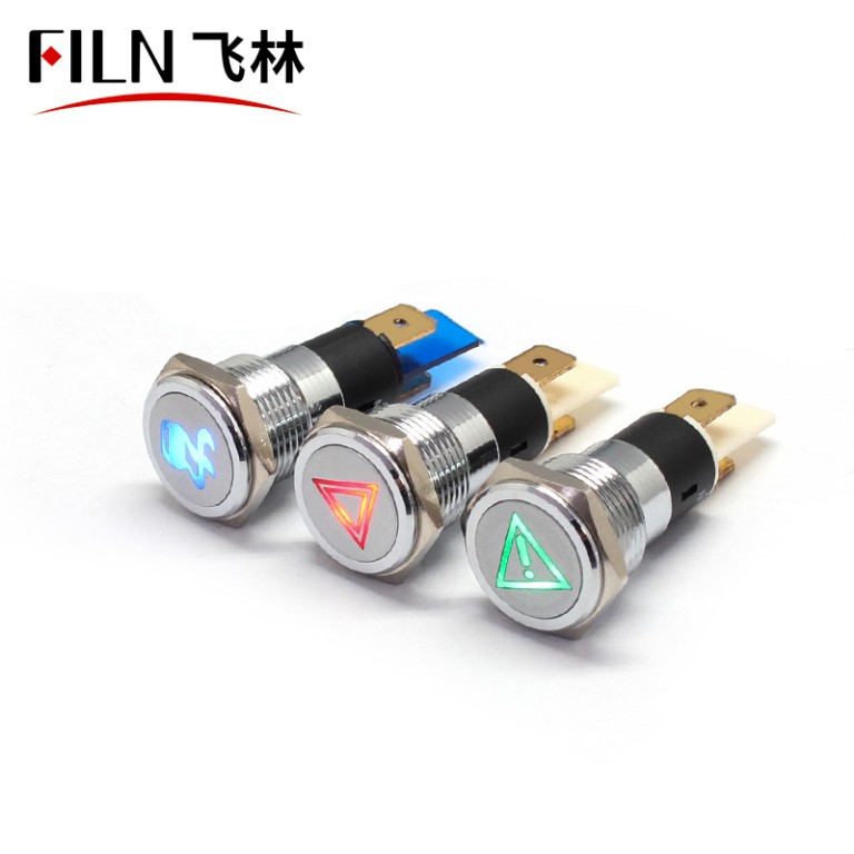 Filn 8 16mm 12v Custom Car Symbol Indicator Light Indicatorlight