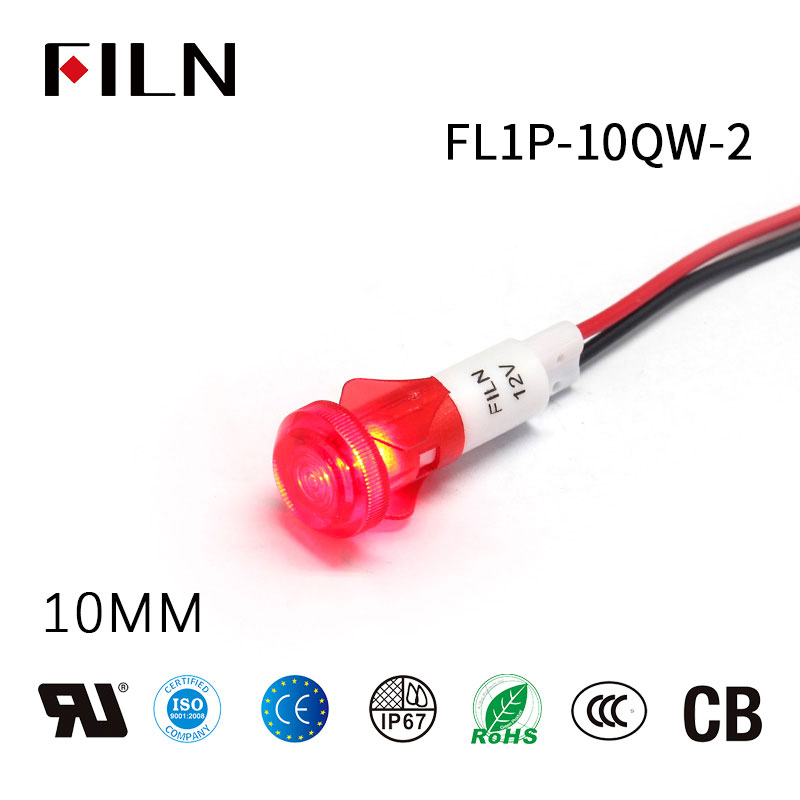 ไฟแสดงสถานะ 240v-10mm 220v เครื่องชงกาแฟพลาสติกไฟแสดงสถานะ