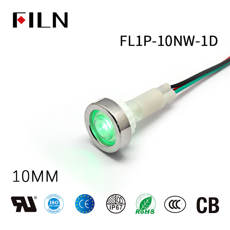 Double Color Electroplating LED Plastic Indicator Lamp 230V