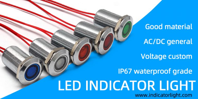 12MM Metal 240V LED Indicator Light With Wire - indicatorlight