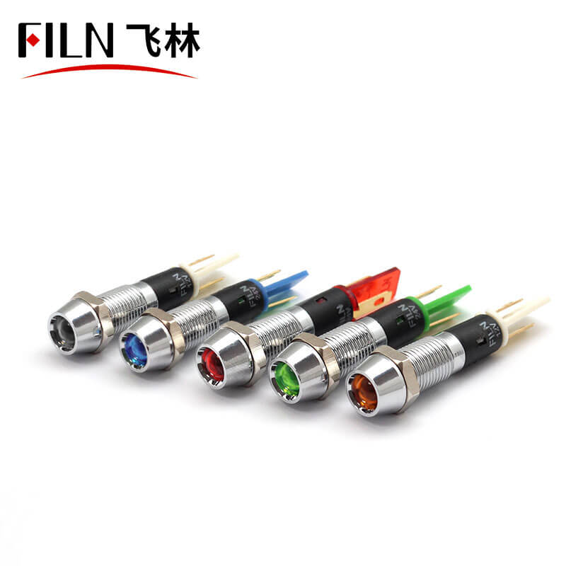 FILN 8MM IP65 Coffee 120V LED Indicator Light