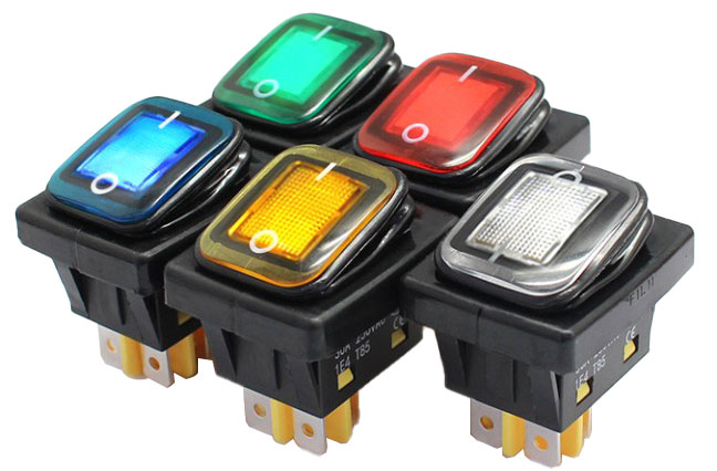 4 Pins 250V 12V UL Illuminated 30A Rocker Switch