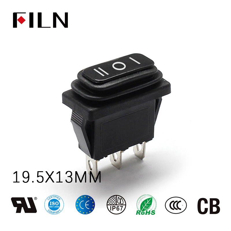 Dual Rocker Switch KCD3 on-off-on Waterproof IP67 110V 48V