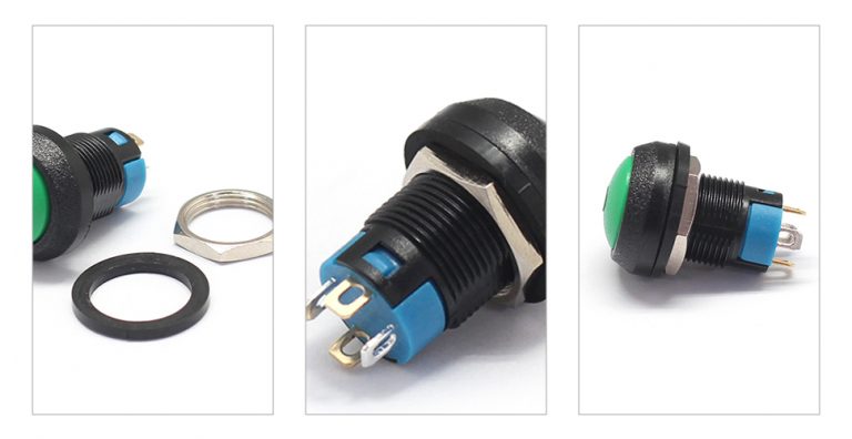 FILN Panel Push Button 12MM Plastic Push Button Switch with Light