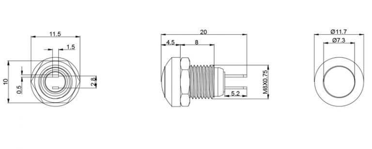 mini push button-8MM Waterproof IP65 Momentary Mini Push Button Switch
