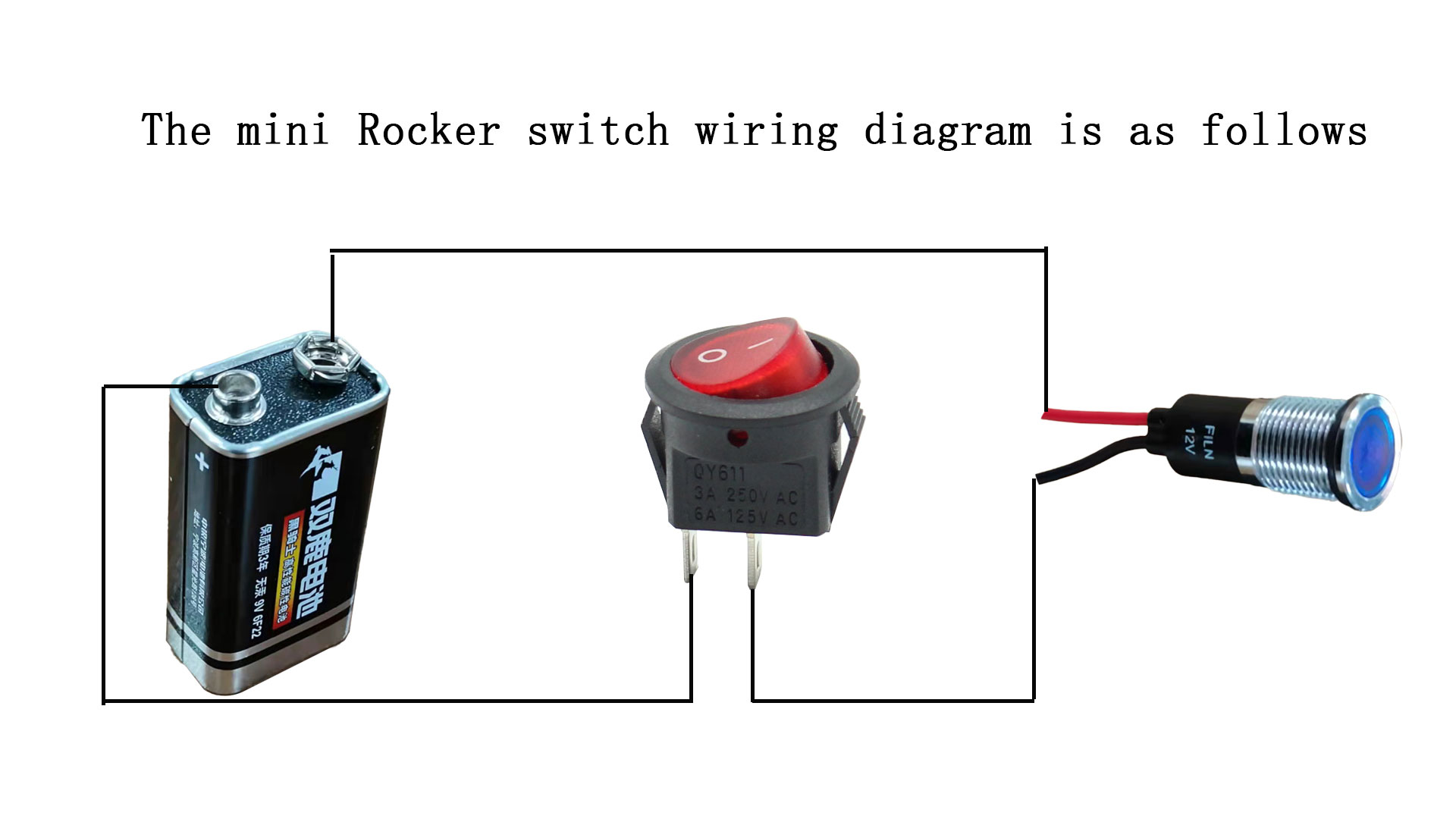 12 Volt ATV Round 3A 14V Mini Rocker Switch