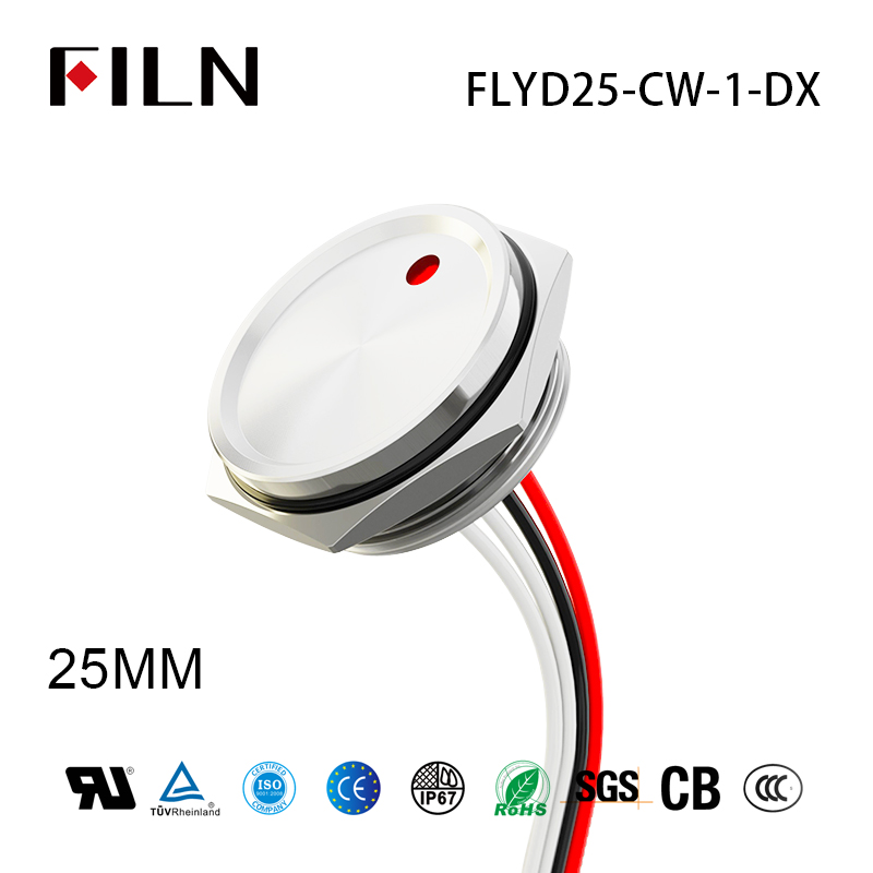 FILN 25MM Momentary Metal Touch Push Button Durable and Perfect for Industrial Use